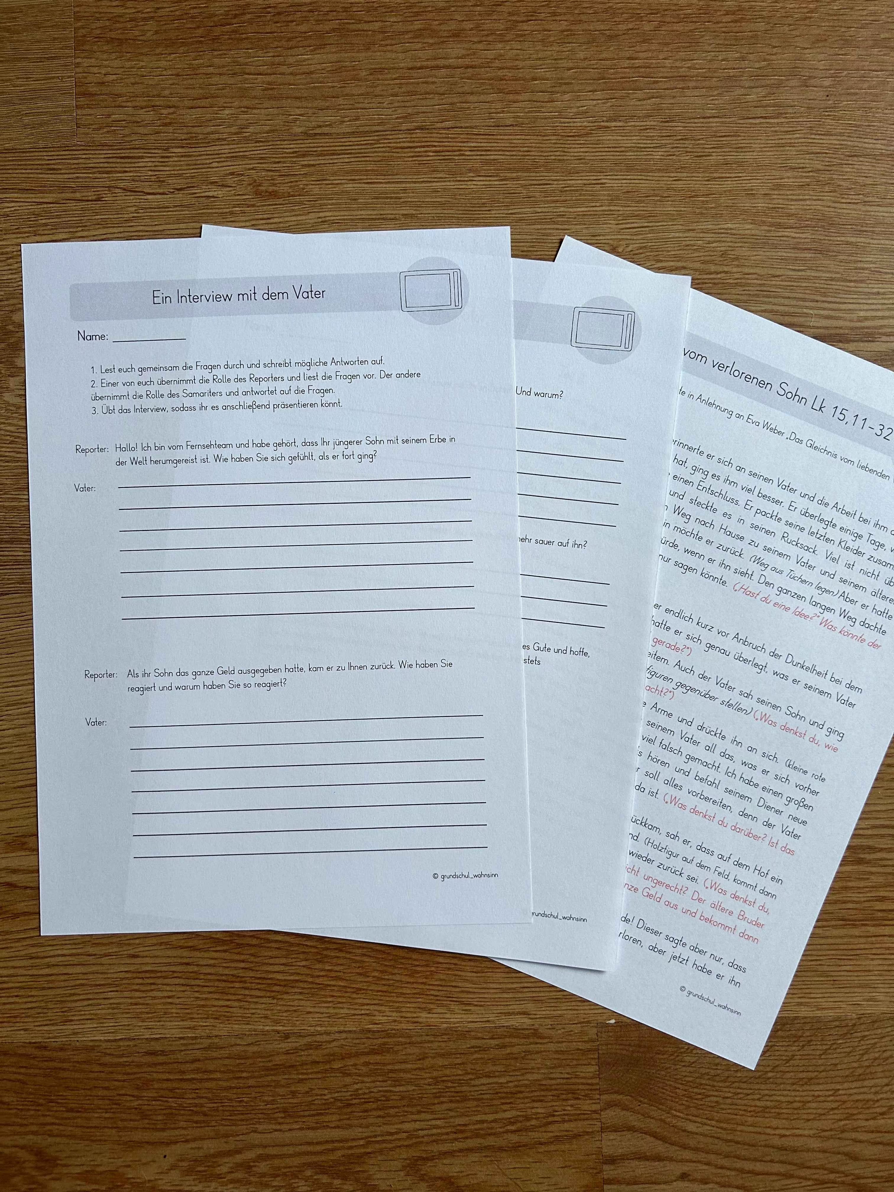 🌟 Das Gleichnis vom verlorenen Sohn – grundschul_wahnsinn